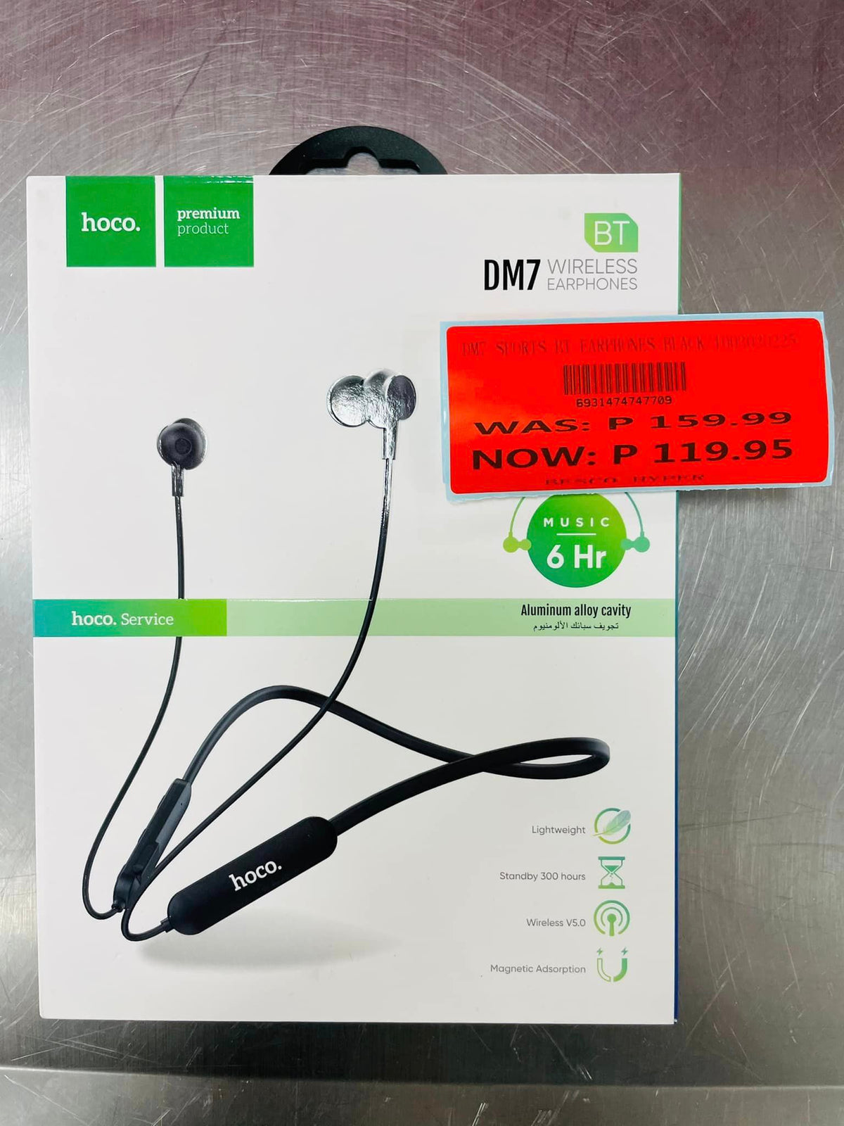 DM7 Sports BT Earphones Black / 1003050225 — Besco Hyper