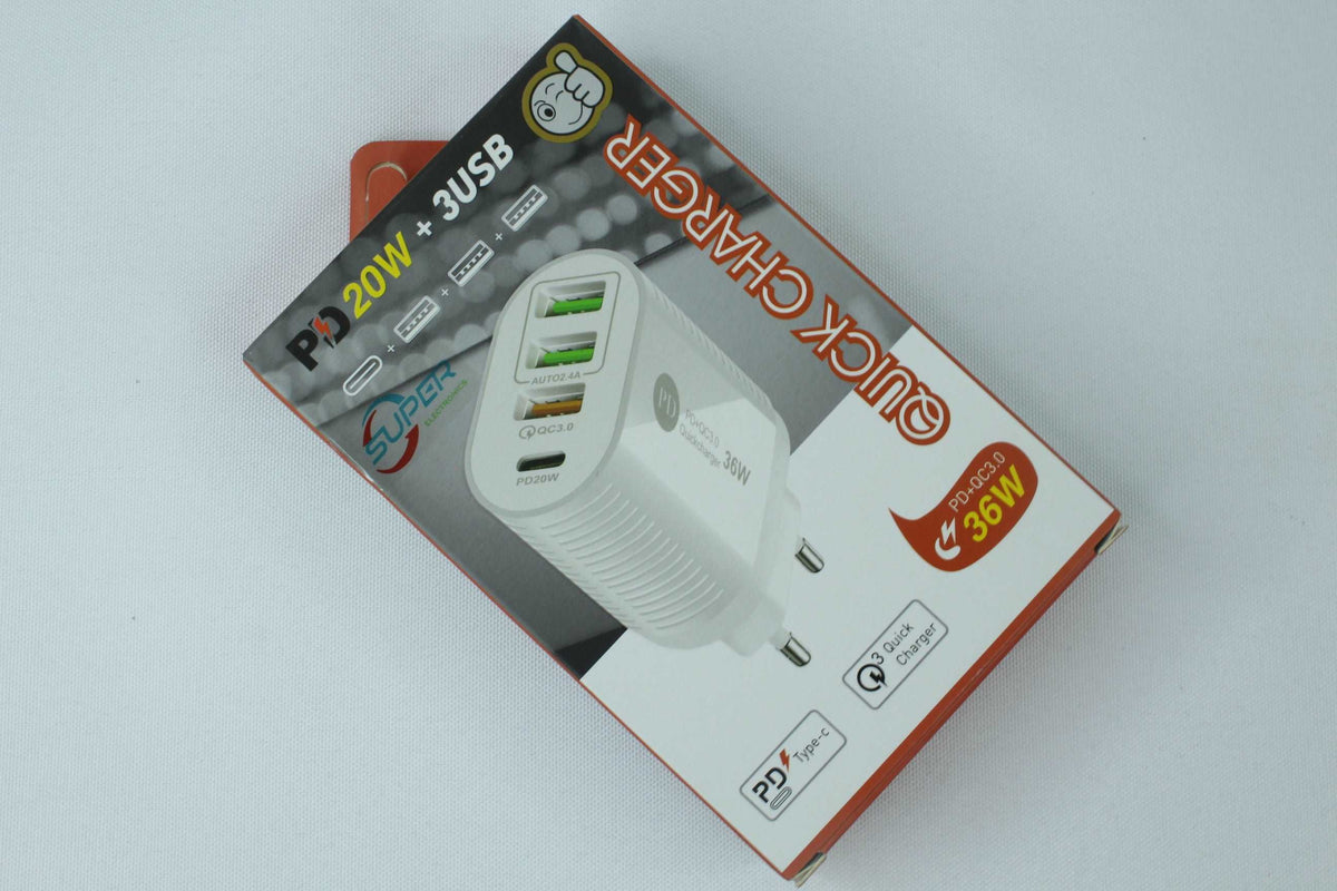 3U+PU 36W Charger — Besco Hyper